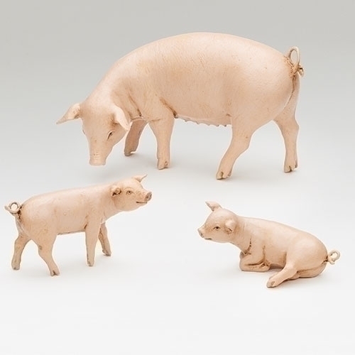 7.5 Inch Scale Pigs - Set of 3 by Fontanini: Faithful Christian Store.com